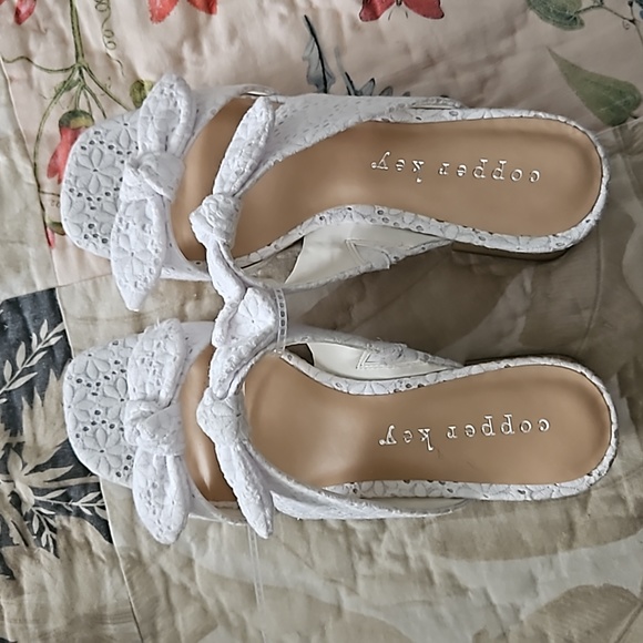 Copper Key | Shoes | Copper Key Blooming Eyelet Mule Sandals | Poshmark